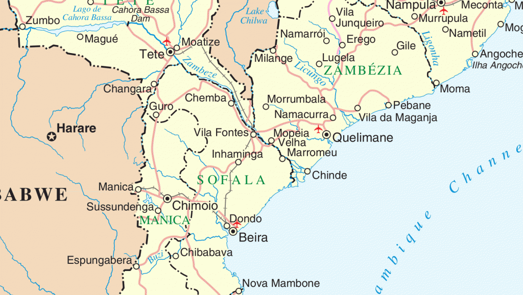 Mapa descando a Província da Zambézia - Redactormz